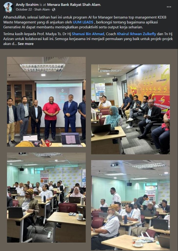 Kursus AI No.1 Malaysia – Penjawat Awam, Swasta & Individu